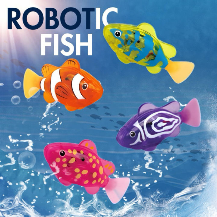 Robotic Fish With Lights Swimming Fish Pretend play fish moving toys ...
