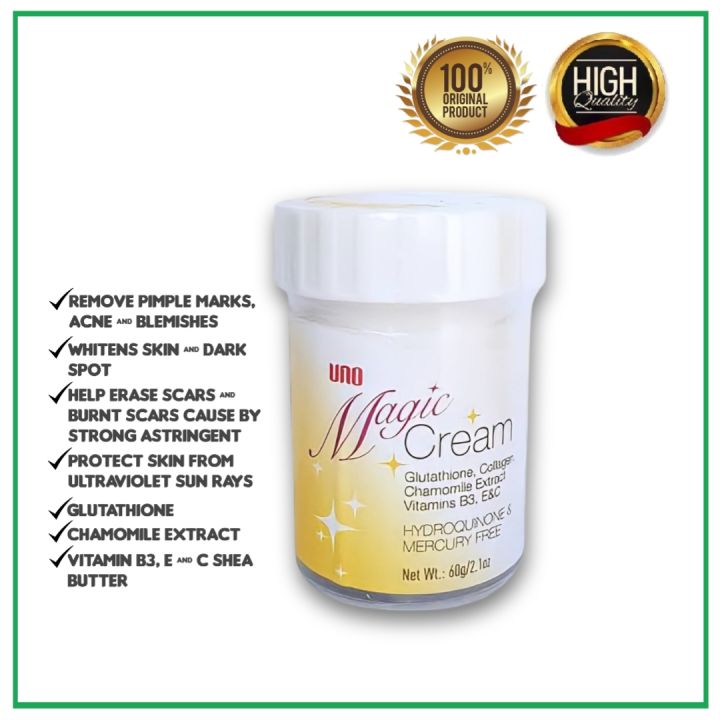Magic Cream Original Uno Magic Cream Acne & Blemishes with Glutathione ...