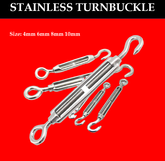 TOYU M4-M10 Stainless Galvanized Steel Eye Hook Turnbuckle Hook Eye ...