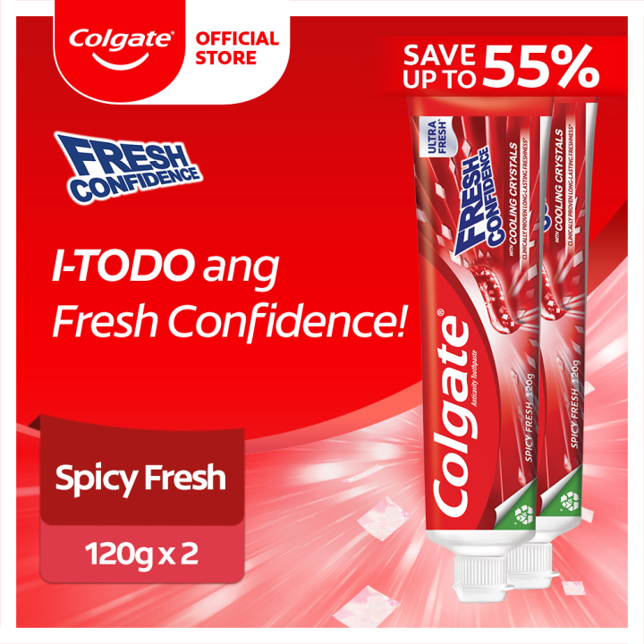 Colgate Fresh Confidence Anticavity Toothpaste with Cooling Crystals ...