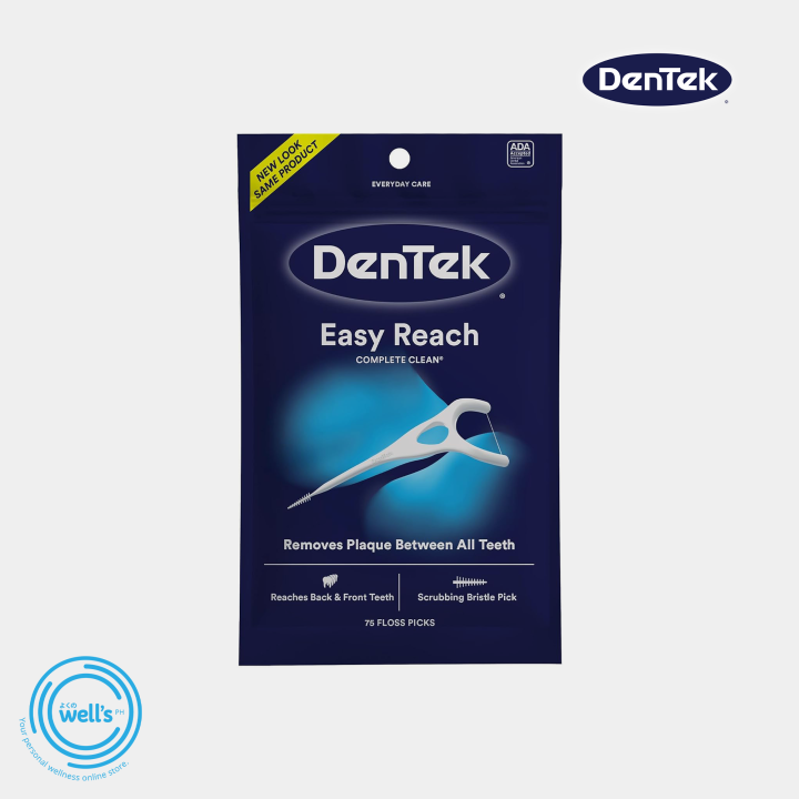 DenTek Complete Clean Easy Reach Floss Picks 75pcs – Deep Cleaning ...