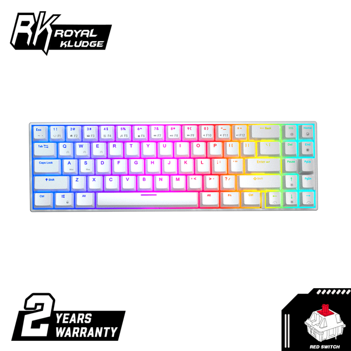 Royal Kludge RK71 Tri Mode RGB 71 Keys Hot Swappable Mechanical ...