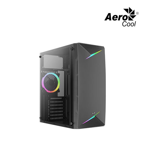Aerocool TALON-G-BK-V1 PC Case - Mid Tower / RGB / Tempered Glass Side ...