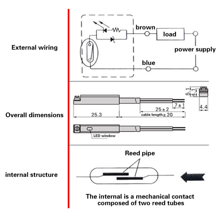 Magnetic Node Reed Switch Air Pneumatic Magnetic Inductive Sensor ...