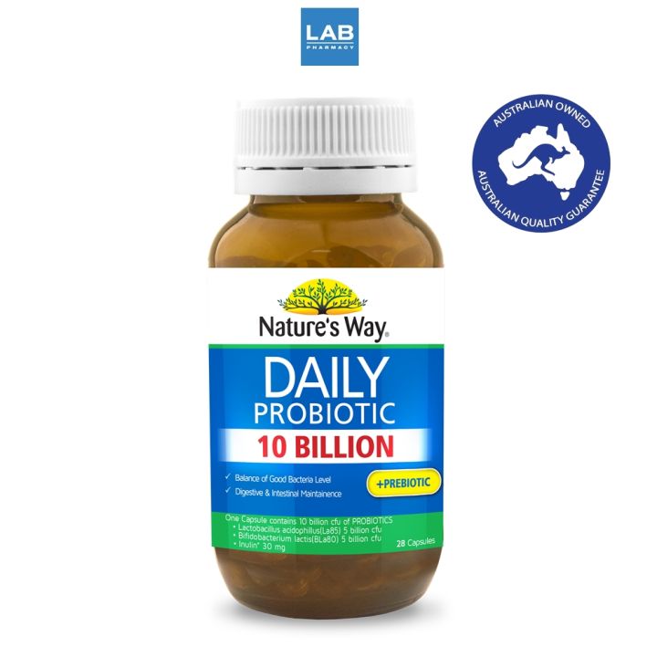 Nature's Way Daily Probiotic 10 millions 28 Capsules เนเจอร์สเวย์ เดลี่ ...