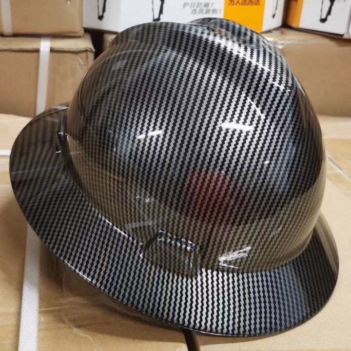 LOEBUCK carbon fiber color full brim safety helmet men's site safety ...