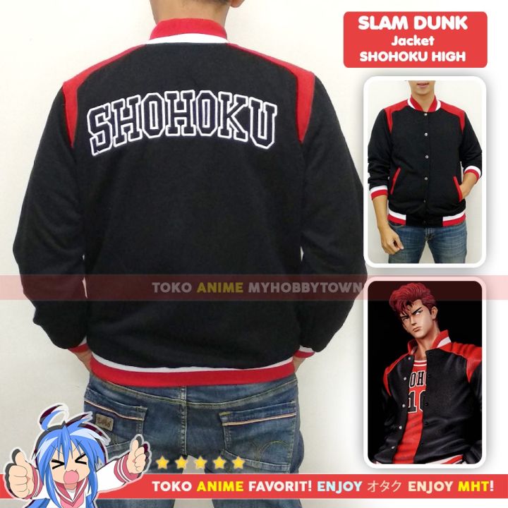 Hoodie Jacket Anime Slam Dunk Shohoku Sakuragi Hanamichi Rukawa Kaede ...