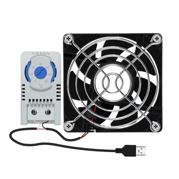 HOME ELEC-Cooling Fan System 80mm USB Cabinet Fan Quiet with 0-60 ...