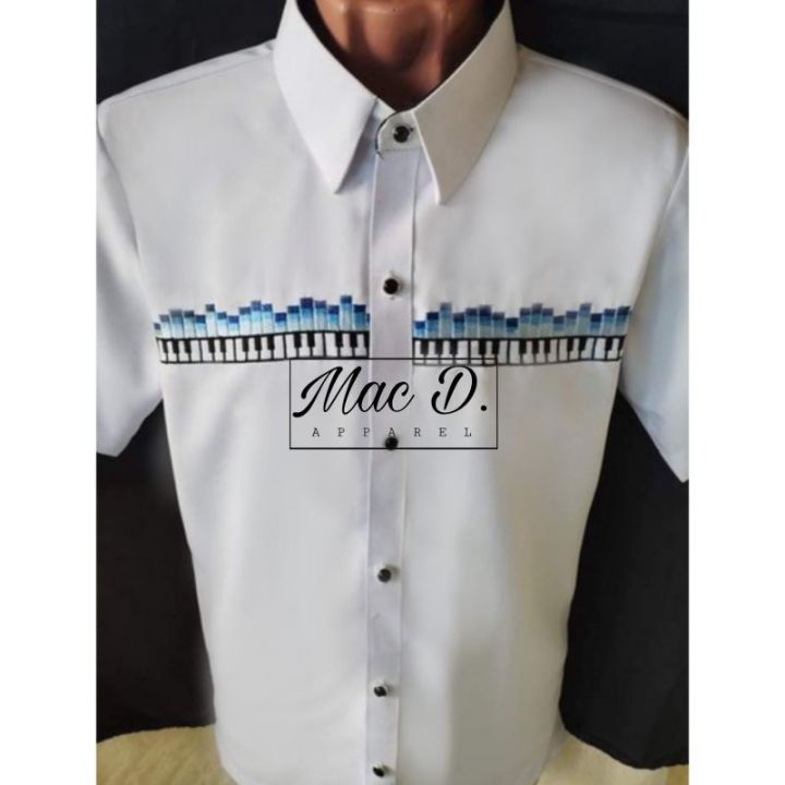 【The New】 Polo Barong / Miyaki Fabric / Embroidery Design / New Design ...