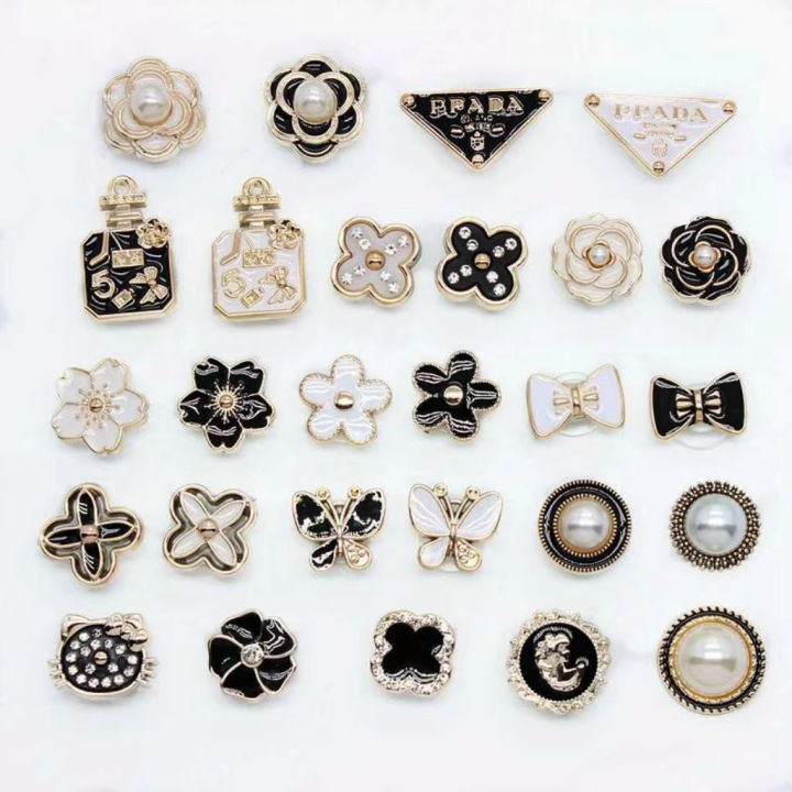 Jibbitz for crocs Camellia Butterfly Design Charms Shoe Buckle Jibbitz ...