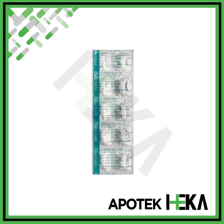 Calortusin Strip isi 10 Tablet - Obat Demam Batuk Flu | Lazada Indonesia