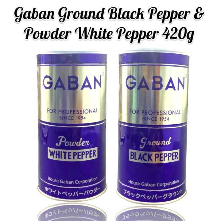 CMH Japan GABAN Ground Black Pepper & Powder White Pepper 420g | Lazada PH