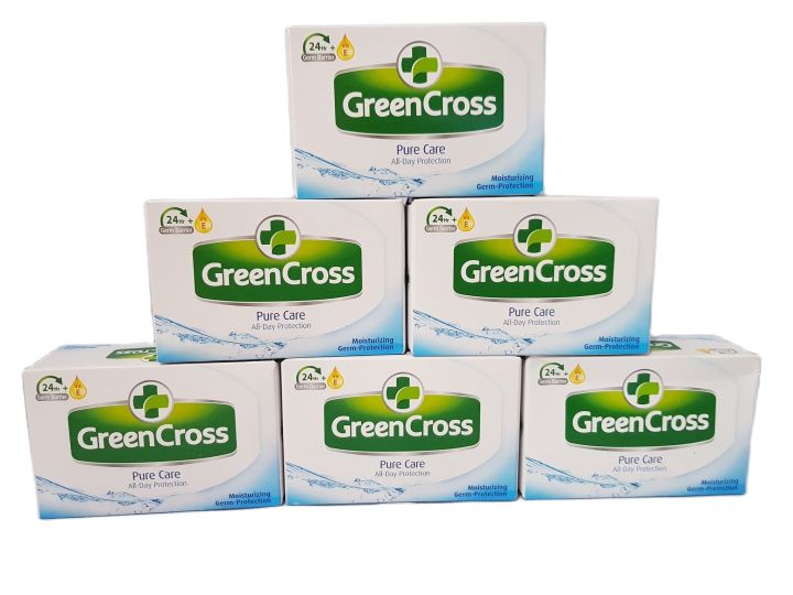 GREEN CROSS SOAP - Pure Care - All Day Protection (pack of 6 bars x 125 ...