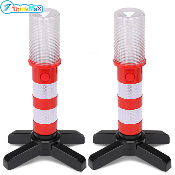 Emergency Roadside Flares Kit With Storage Tank 3 Lighting Modes