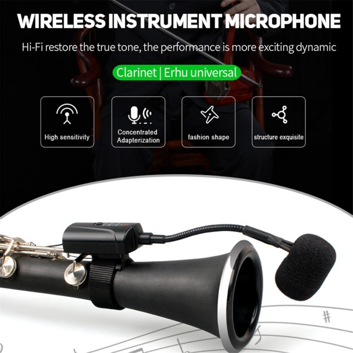 DT-5 Wireless Microphone Flute Microphone Signal Stable Sound Long ...