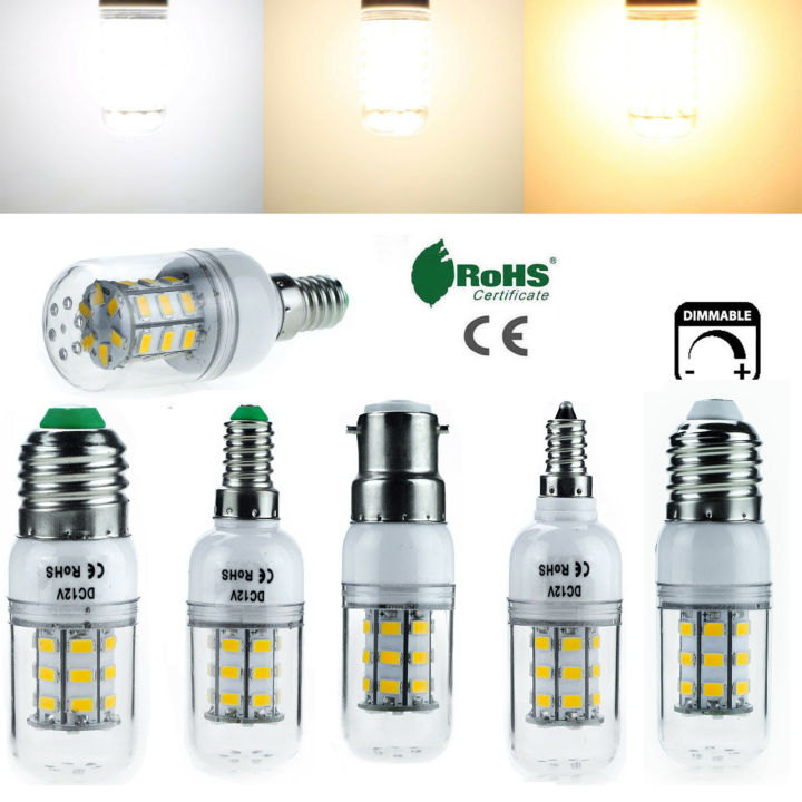 Ranpo LED Corn Bulb E27 E14 E26 B22 E12 SMD5730 bulb 7W 12V 24V Chandelier Candle LED Light For ...