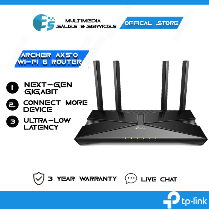 TP-LINK Archer AX50 AX3000 Dual Band Gigabit Wi-Fi 6 Router | Lazada