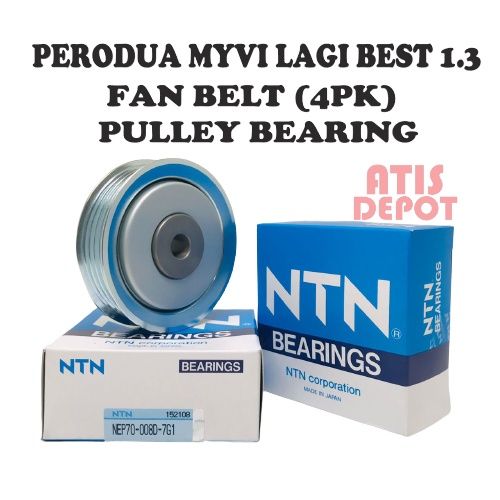 NTN NEP70-008D-7G1 PERODUA MYVI LAGI BEST 1.3 / KEMBARA 1.3 Fan Belt ( 4PK ) Pulley Bearings 100 ...