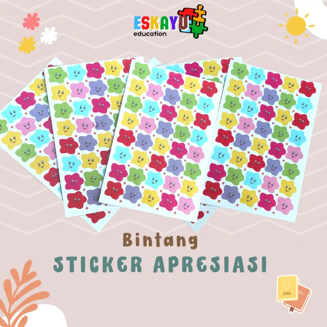Reward Sticker / Sticker Bintang Apresiasi SMILEY STAR Stiker Bintang 1 ...