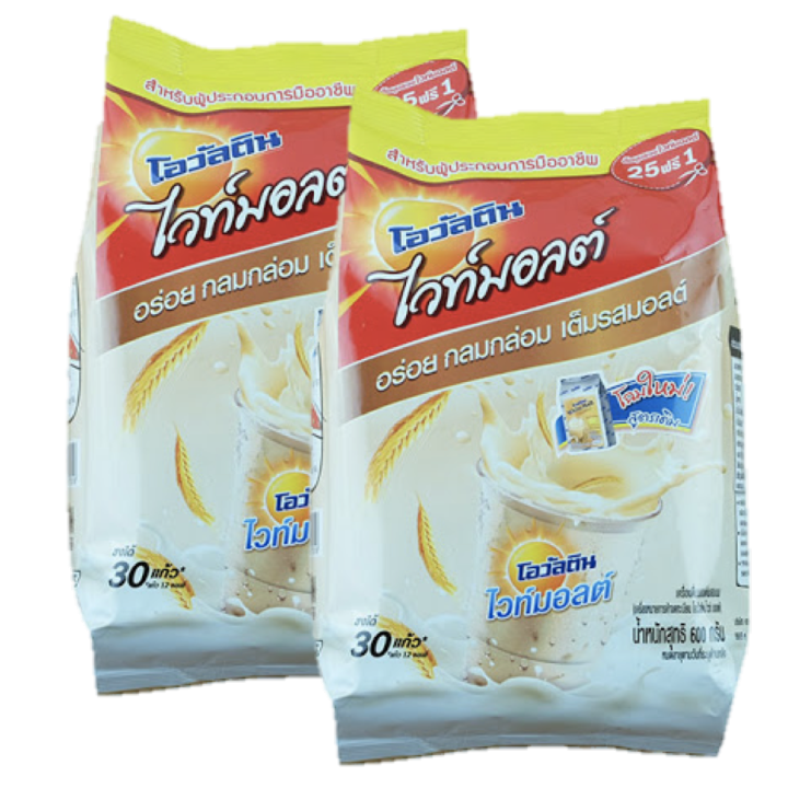 Ovaltine White Malt Powder โอวัลติน ไวท์มอลต์ เครื่องดื่มปรุงสำเร็จมอ ...
