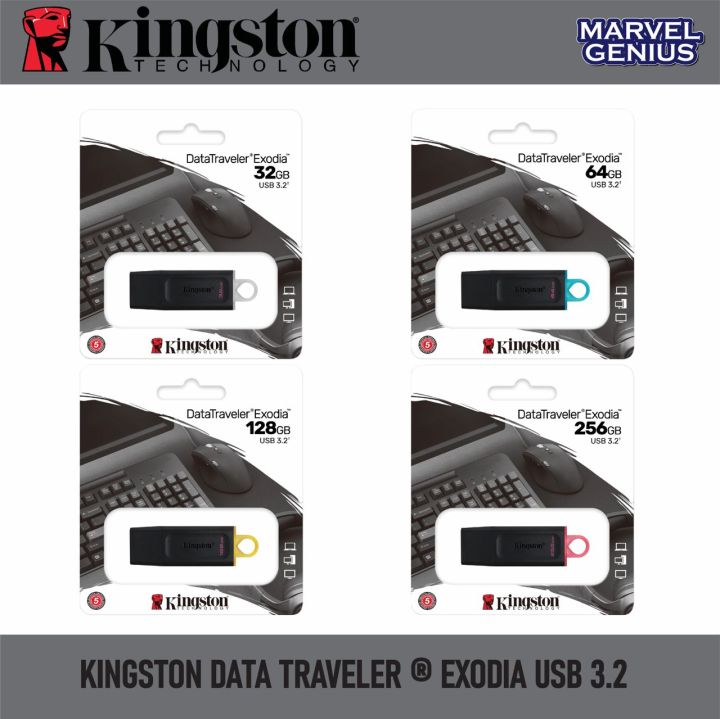 Kingston Data Traveler Exodia USB3.2 FLASH DRIVES Pendrive DTX 32GB / 64GB/ 128GB/ 256GB Pen ...