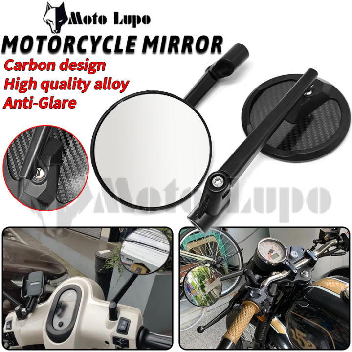 Moto Lupo Motorcycle Side Mirror Adjustable Universal Classic Retro ...