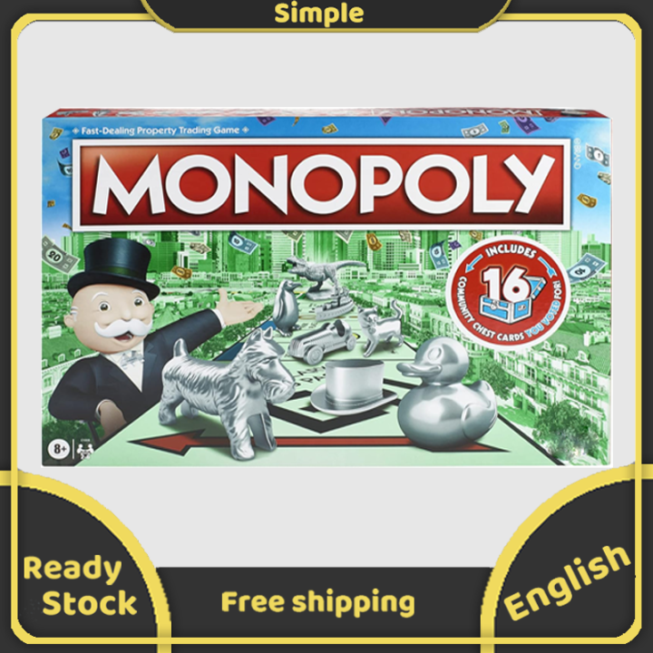 MONOPOLY Board Game Fast Dealing Property Trading Game 2 to 6 Players ...