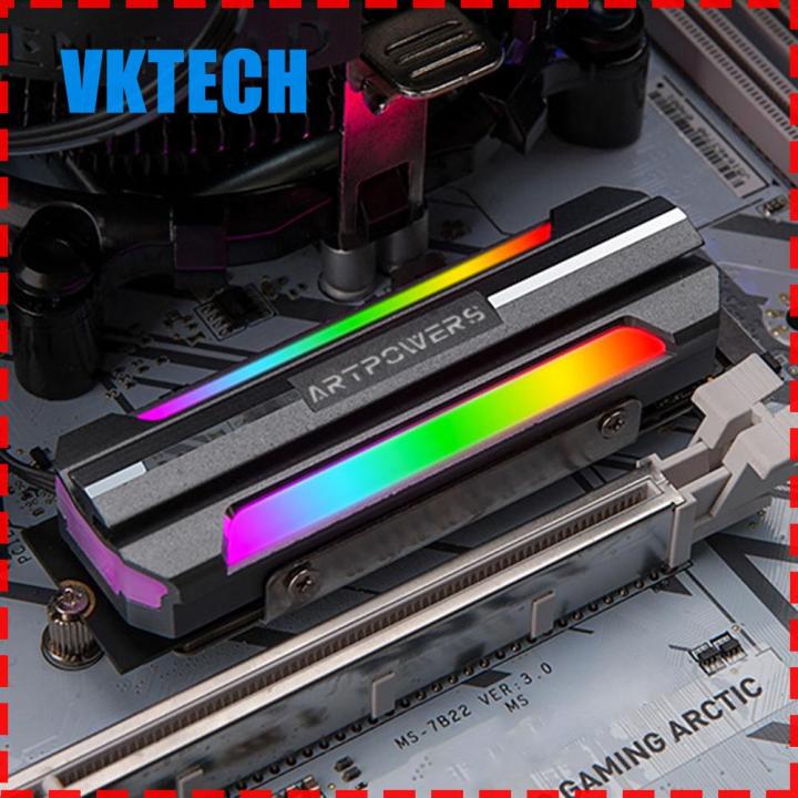 [Vktech] M2 SSD Heatsink Cooler ARGB M.2 2280 NVME Solid State Hard ...
