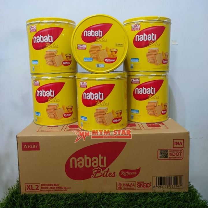 (1 DUS) Nabati Bites Wafer Richeese Kaleng 6×287g | Lazada Indonesia