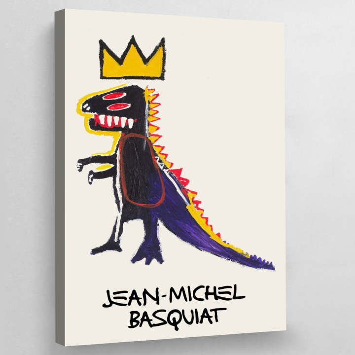 Jean Michel Basquiat Dinosaur Painting Canvas Painting Wall Posters ...