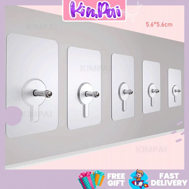 KIMPAI Ready Stock Heavy Duty Stick-On Wall Adhesive Hook / Penggantung ...