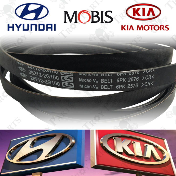 Original Kia Hyundai Fan Belt 25212-2G100 for Kia Sorento XM 2011 ...