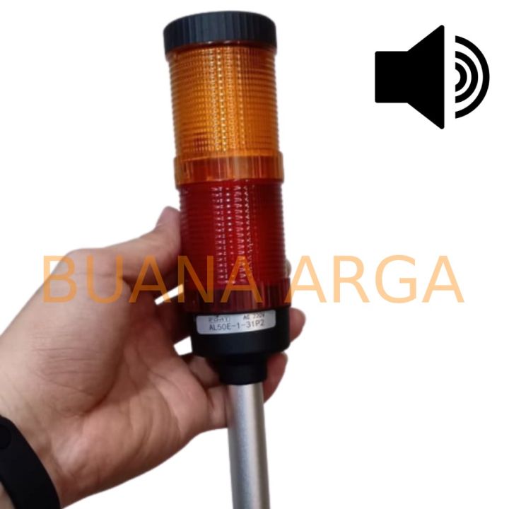 Tower warning light with buzzer 2 lampu 220vac 24vdc warna MERAH,KUNING ...