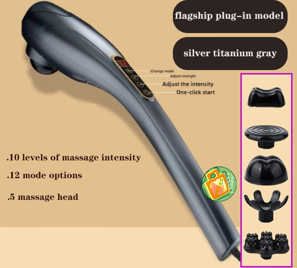 New Dolphin 5 Head Massager Stick Electric Handheld Hammer Shoulder And 6658