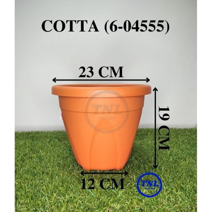 BABA AR-230 23CM DIAMETER ROUND PLASTIC FLOWER POT PASU BUNGA PLASTIK ...