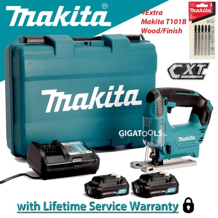 Makita JV101DWYE Cordless Jigsaw Max12V CXT Kit Set with 5-piece Makita ...