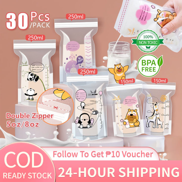 30PCS 150ml/250ml Breastmilk Storage Bag Safely Store your baby's milk with BPA-free breast milk ...