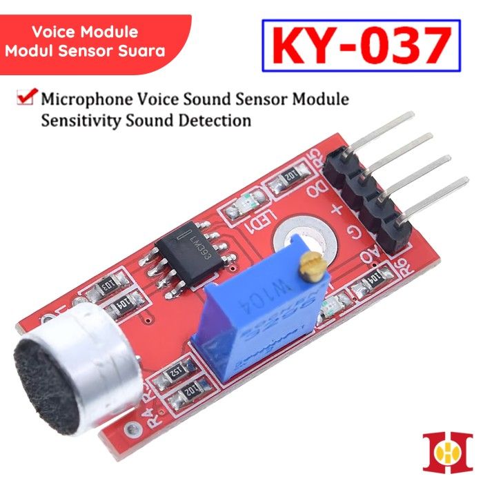 KY-037 KY037 Modul Sound Sensor Suara Microphone Mic Condenser High ...