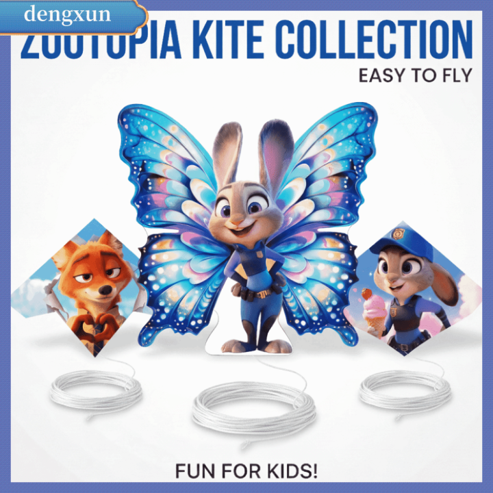 DENGXUN Judy Nick Anime Cartoon Kites Disney Zootropolis Easy To Fly ...