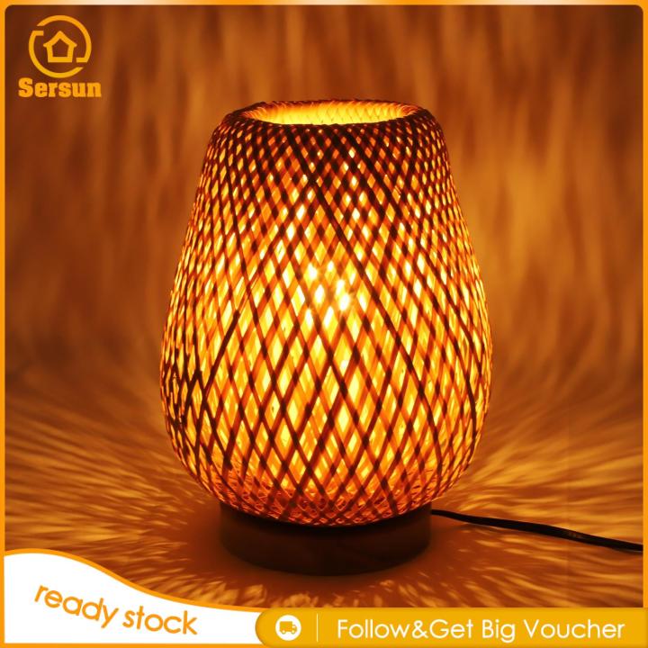โคมไฟไม้ไผ่ Sersun ไฟกลางคืนเครื่องประดับสำหรับถ่ายภาพข้างเตียงในห้องนอน | Lazada.co.th