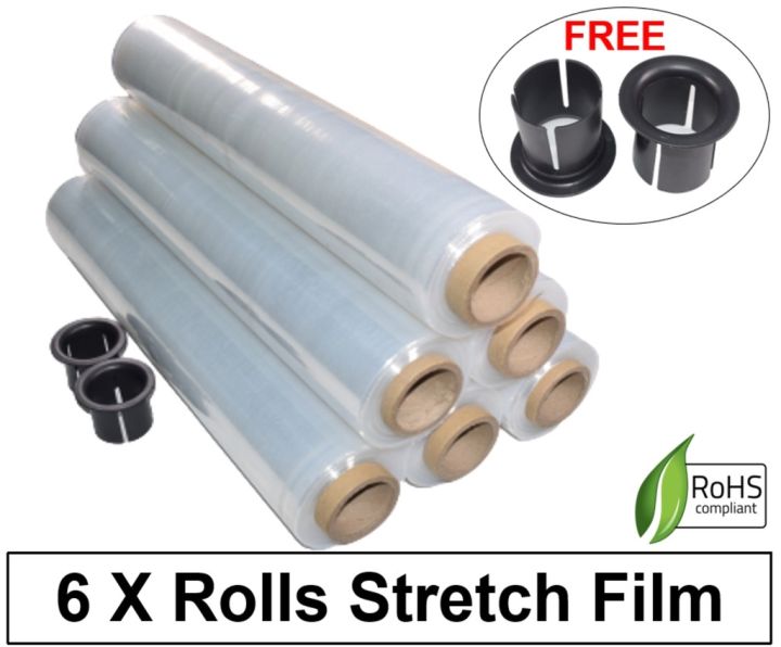 Clear Stretch Film 500mm X 2.0KG X ( 0.2KG CORE) Wrapping Plastic Roll ...
