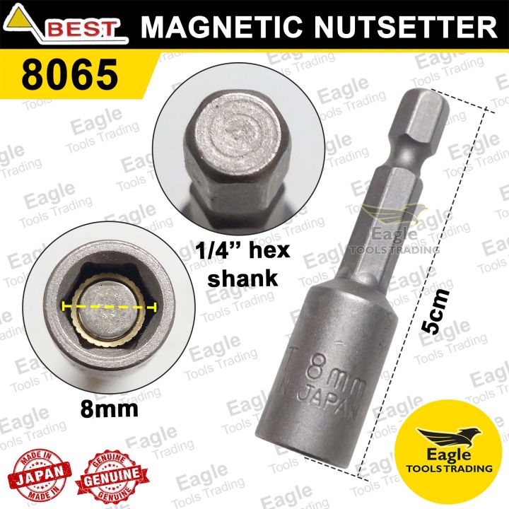Magnetic Nut Setter 8mm (5/16") 1/4" Shank | Tek Screw Adapter ...