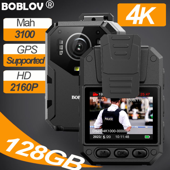 BOBLOV B4K1 Body Mini Police Camera Máy Ảnh Thể Thao with GPS Ultra 4K ...