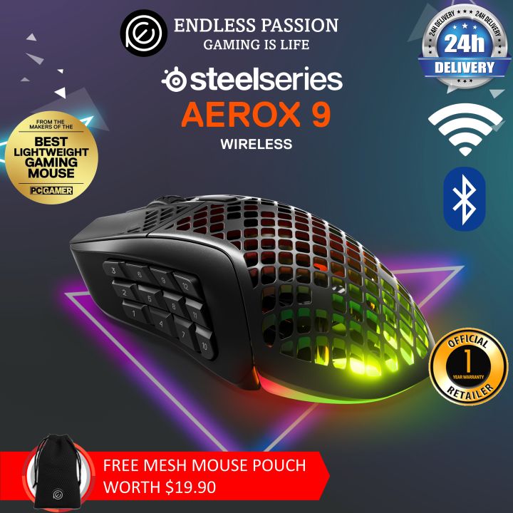 SteelSeries Aerox 9 Wireless Ultra-Lightweight Wireless Gaming Mouse ...