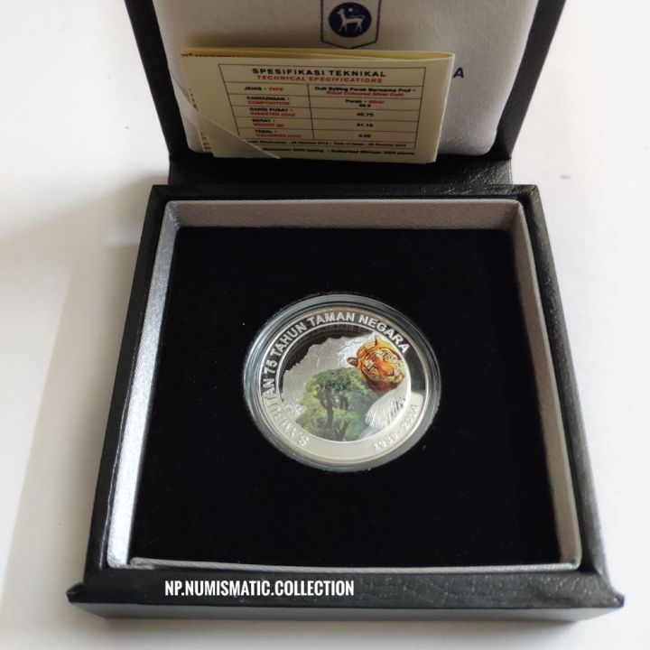[ SILVER PROOF COIN ] MALAYSIA COMMEMORATIVE SILVER PROOF COIN 75th ...
