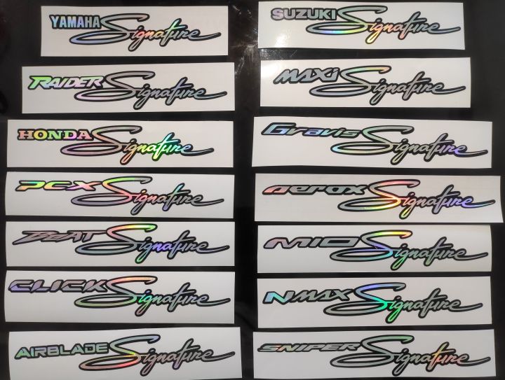 MOTOR SIGNATURE STICKERS | Lazada PH