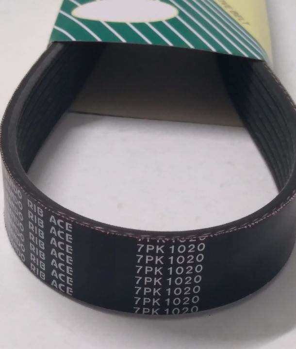 Rib Ace Belt 7PK 1020 Alt. AC, PS. Belt for Isuzu Mux 2015-Present & D-Max 2013-Present 4JJ1-TC ...