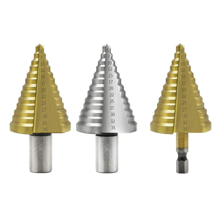 Step Titaniums Coated Hole Cutter 5-35mm 13 Steps Metal Drilling Tool ...