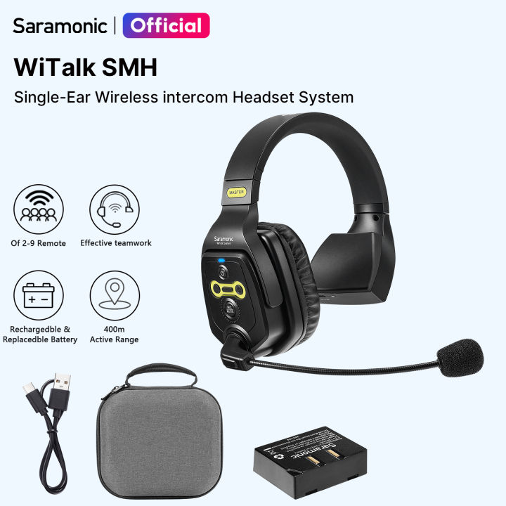 Saramonic WiTalk SMH Single-ear Master Headset for WiTalk WTD/S Full ...