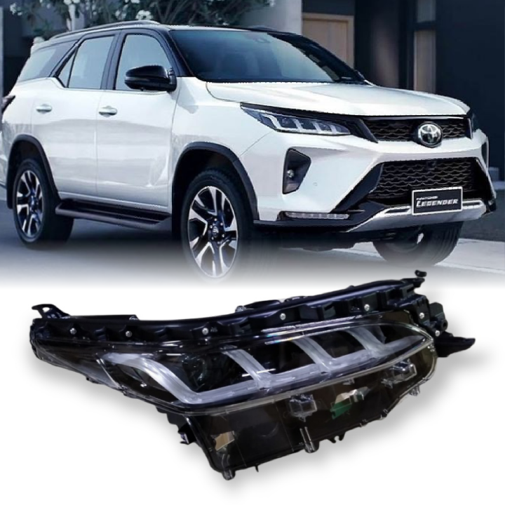 Head Lamp Toyota Fortuner Vrz 2016-On Legender Look - Sequential Black ...